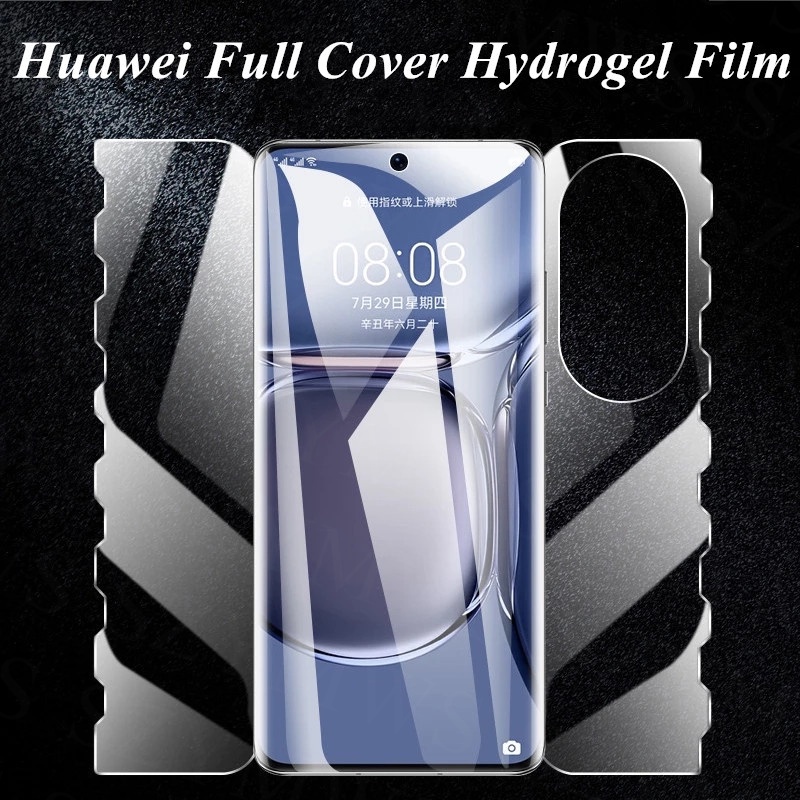 ฝาครอบ Soft Hydrogel ป้องกันหน้าจอฟิล์มสําหรับ Honor X9b X9c 5G X9a Huawei P70 P60 P50 P40 Mate ...