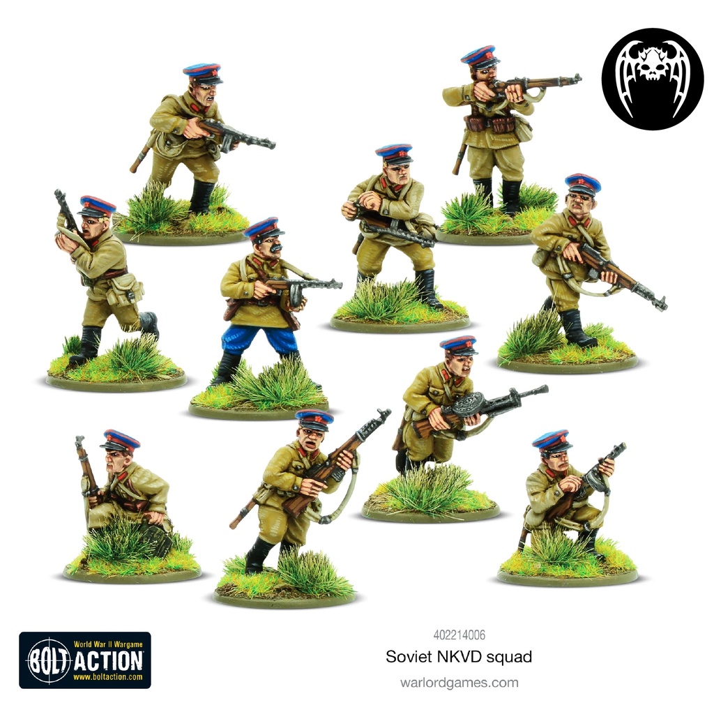BOLT ACTION Soviet Union - 10 NKVD squad - WWII Warlord Games model ...