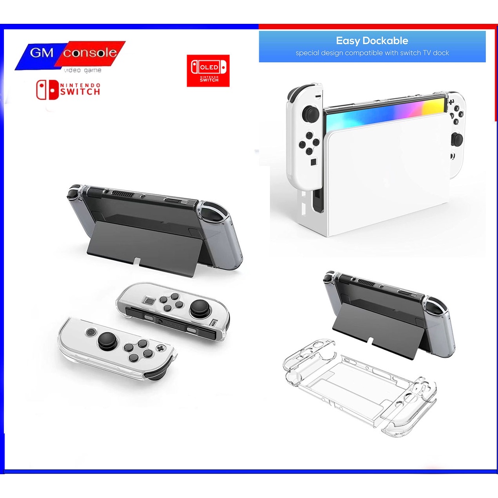 Nintendo Switch Oled Case, Crystal Cover v.2023 เคสแบบบาง สามารถเสียบลง ...
