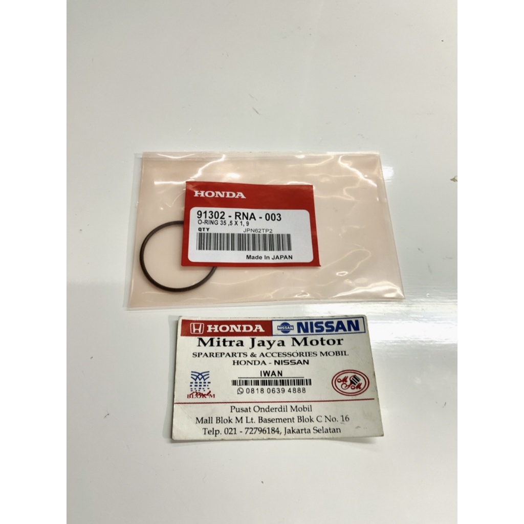 Honda civic 91302 RNA 003 ORING 35,5X1,9 OEM เพลาข้อเหวี่ยง ORING Seal ...