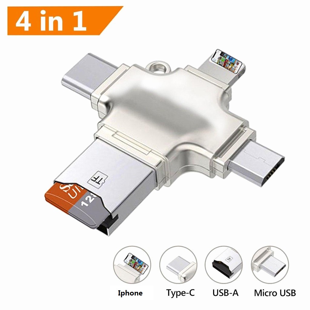 เครื่องอ่านการ์ด Micro USB/IP/Type C OTG Micro SD TF สําหรับ Android ...