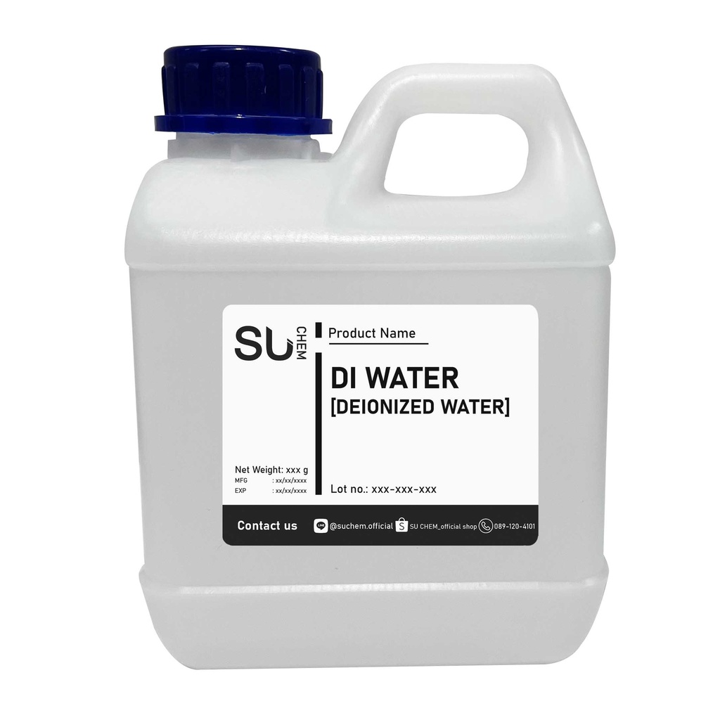 DI Water (Deionized Water) 1 kg, น้ำกลั่น 100% สำหรับเครื่องสำอาง ...
