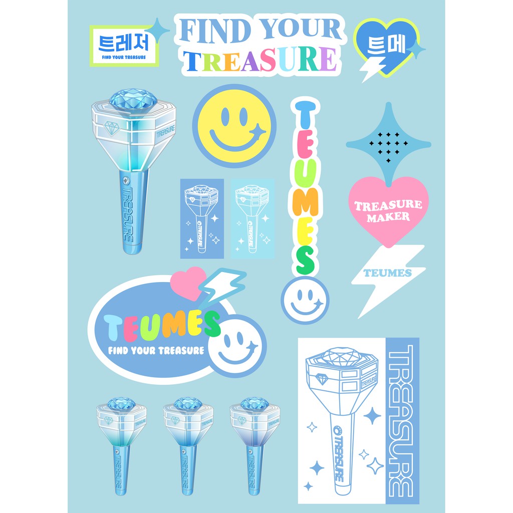 TREASURE : STICKER ไดคัท มีให้เลือก 5 ลาย | Shopee Thailand