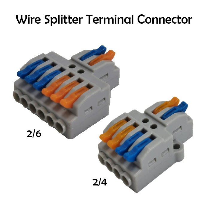 ตัวแยกสายไฟ / Wire Splitter Terminal Connector (เข้า 2 ออก 4 , เข้า 2 ...
