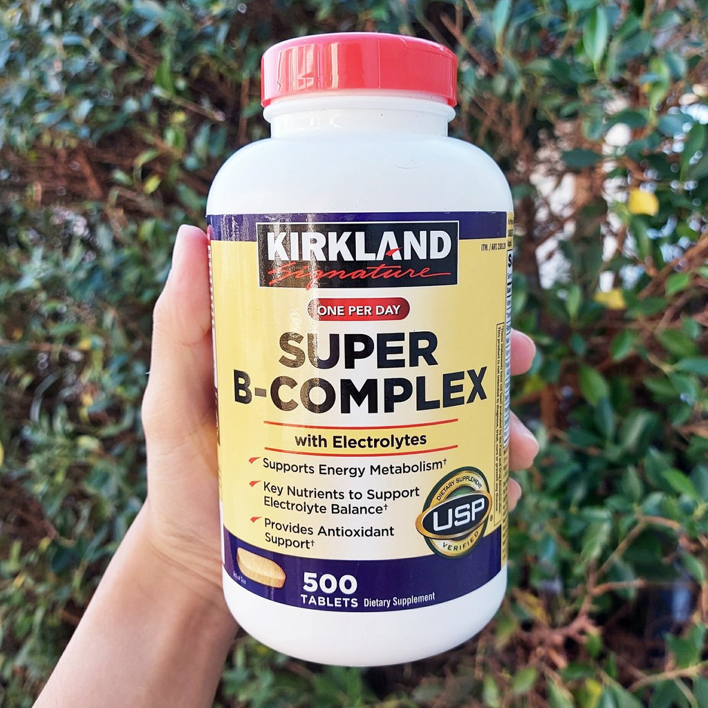 วิตามินบีรวม Super B-Complex with Electrolytes 500 Tablets (Kirkland ...