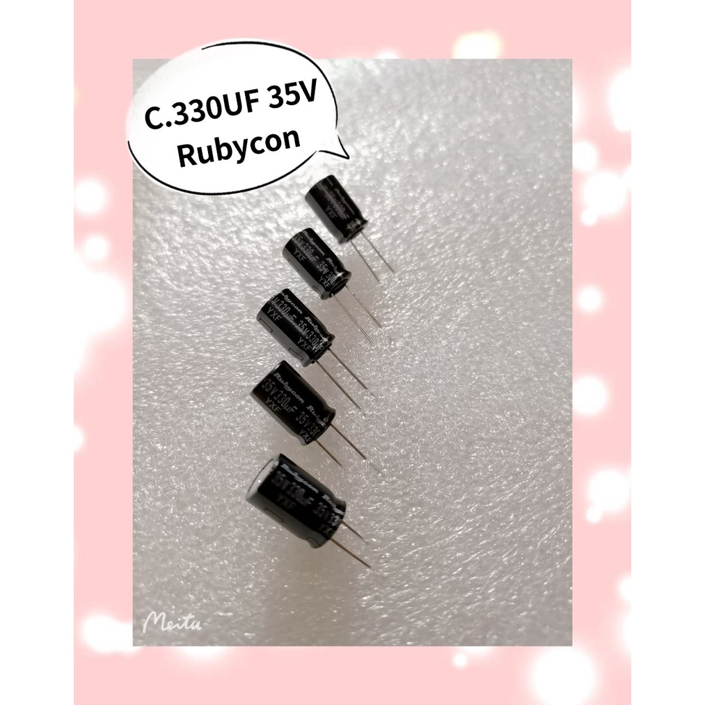 C.330UF 35V Rubycon 5ชิ้น/1ชุด | Shopee Thailand