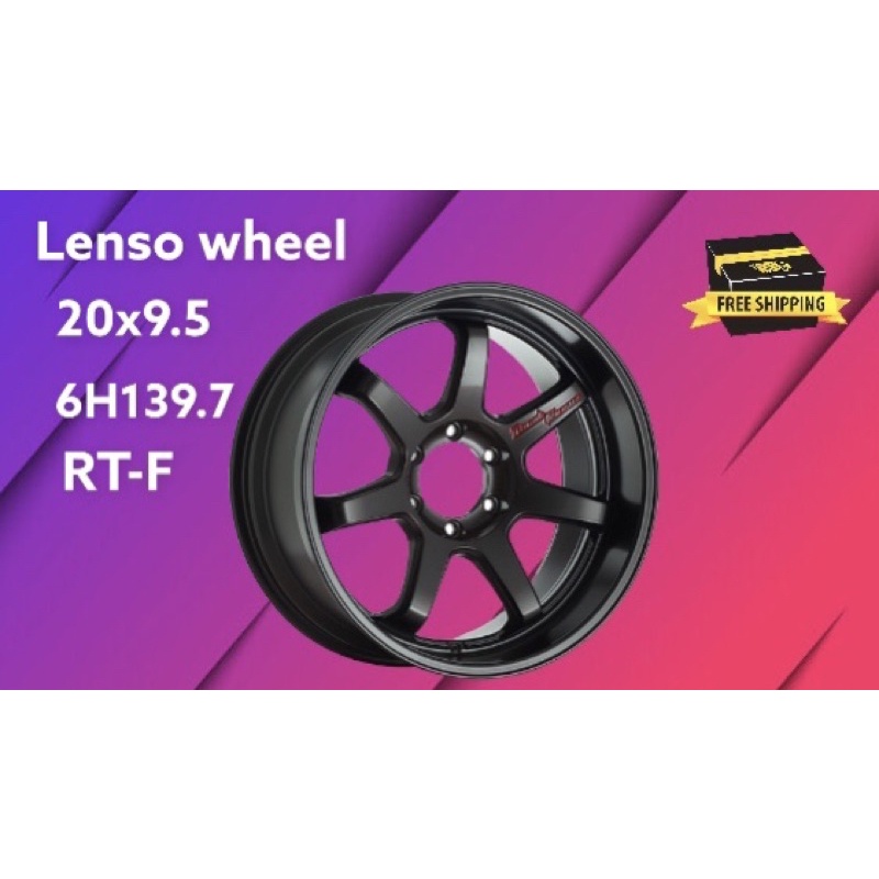 ล้อแม็ก Lenso RT-F 20x9.5 6H139.7 พร้อมส่งฟรี (สีดำด้าน) โล๊ะสต๊อค | Shopee Thailand