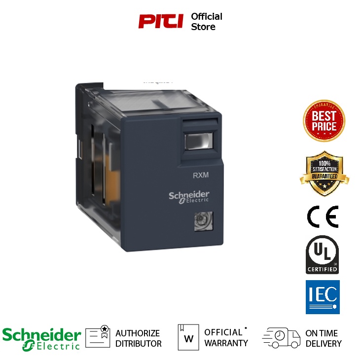 Schneider Electric RXM4LB2BD 24VDC รีเลย์ Non-Latching Relay รุ่น RXM, 3A, 24VDC, 4PDT, LED ...