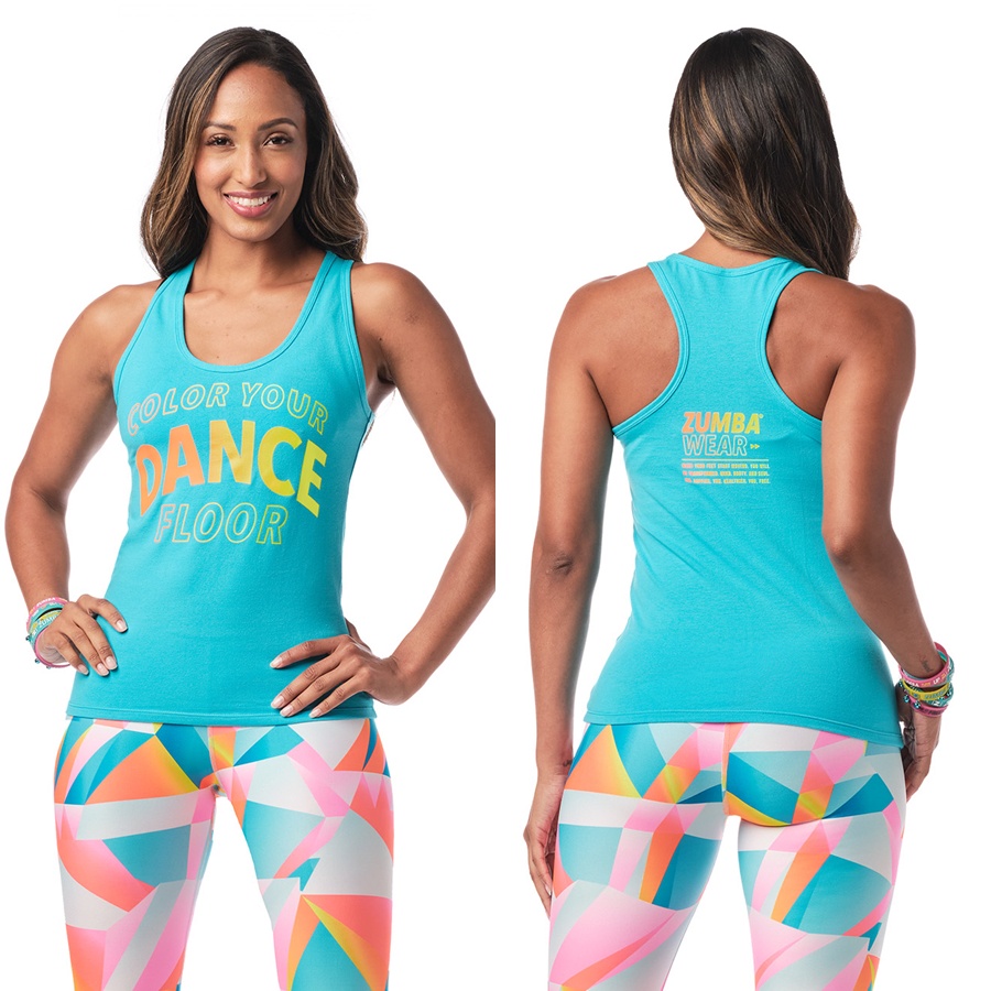 Zumba Wear : Color Your Dance Floor Racerback (เสื้อกล้ามออกกำลังกายซุม ...