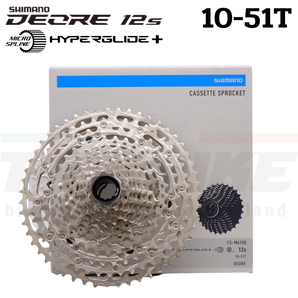 เฟืองจักรยาน สเตอร์ SHIMANO DEORE, CSM6100, 12-SPEED, 10-51T, มีกล่อง ...