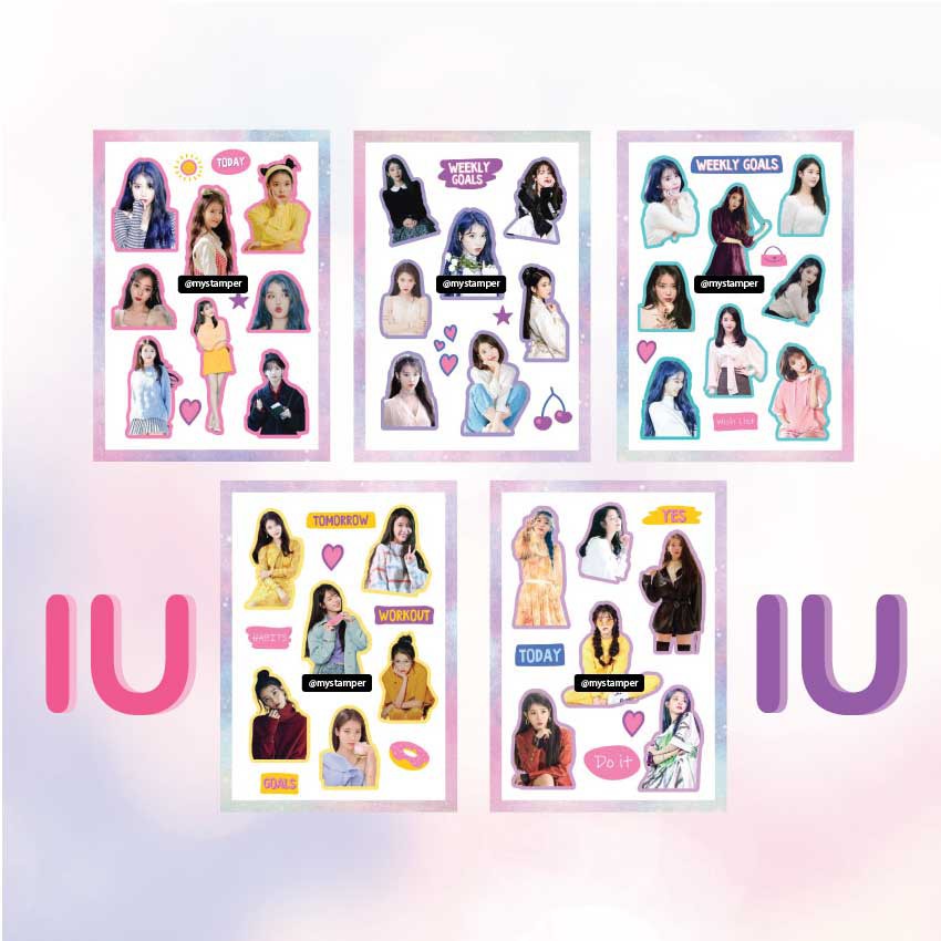 Sticker IU ไอยู size A6 (สั่งซื้อขั้นต่ำ50บาท คละแบบ คละลายได้ทั้งร้าน ...