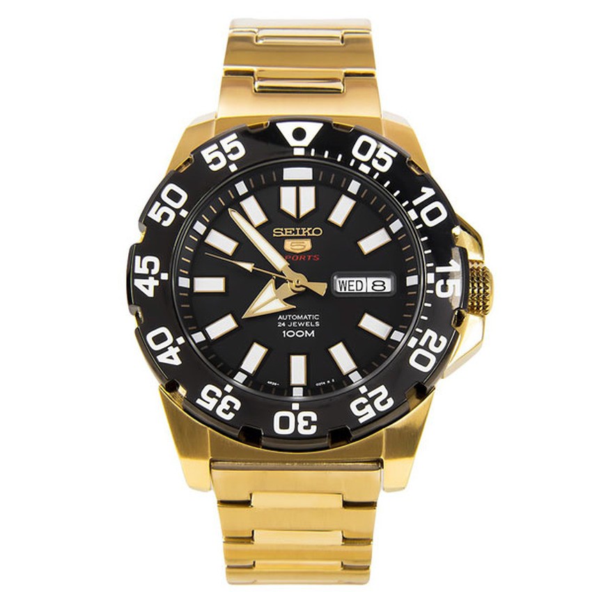 Seiko นาฬิกาข้อมือ Seiko Mini Monster SRP490K1 -Gold/Black | Shopee ...