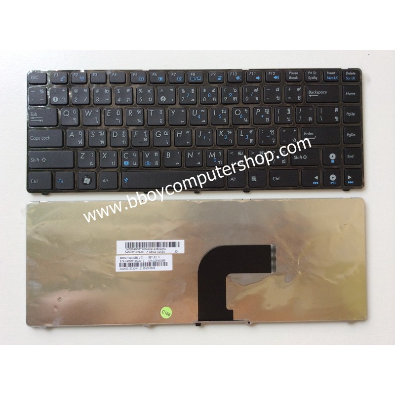 ASUS Keyboard คีย์บอร์ด ASUS K43SJ K43S SERIES ไทย อังกฤษ | Shopee Thailand