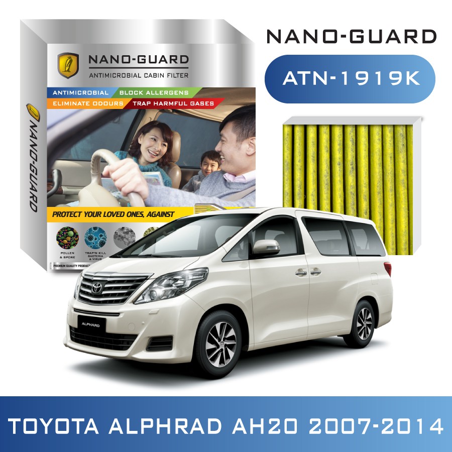 กรองแอร์ TOYOTA ALPHARD AH20 2007-2014 รุ่นนาโน (ATN-1919K) กรองฝุ่น ...