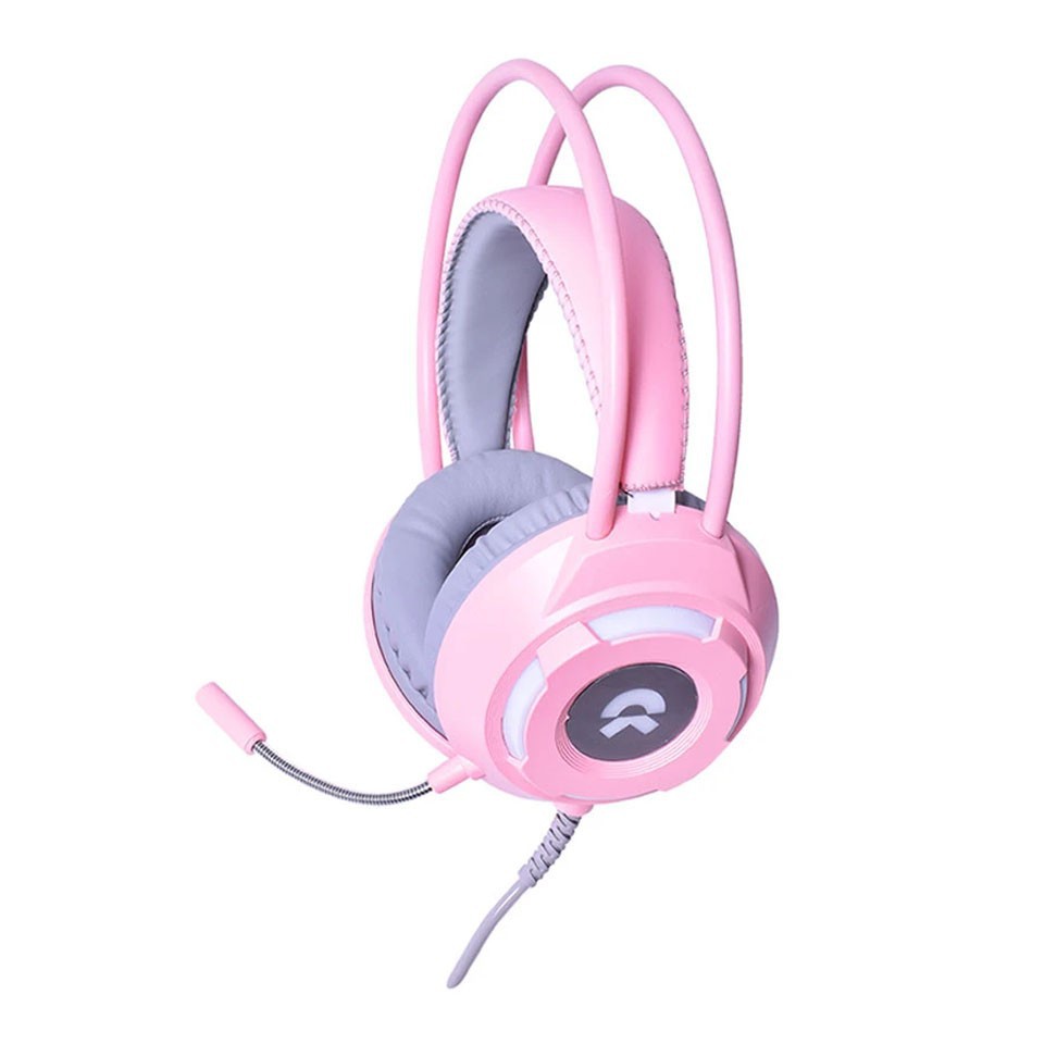 ker หูฟังสำหรับเล่นเกมส์ สีชมพู Hifi Gaming Headset OKER X-99(3.5mm) HIFI GAMING HEADSET X-99 ...
