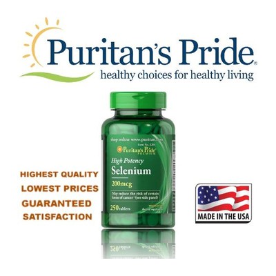 หมดอายุ 01/2024 Puritan's Pride Selenium 200 mcg 100/250 tablets ซีลีเนียมต้านอนุมูลอิสสระ ...