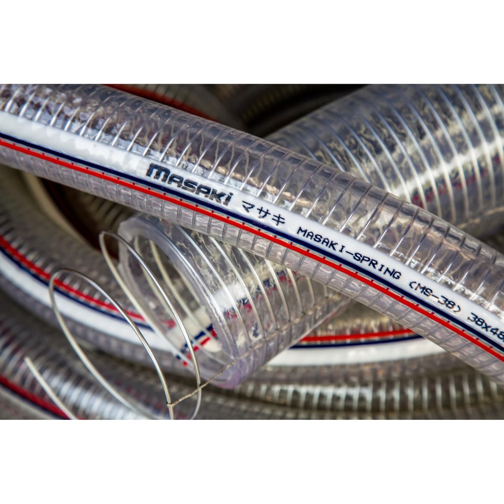 MASAKI PVC Spring hose ขนาด 2" ถึง 3“ สายพีวีซีใสไส้ลวด สายดูดพลาสติกใส ...