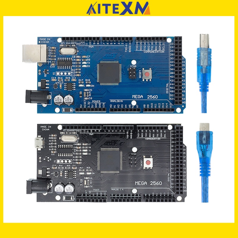 Mega2560 Mega 2560 R3 (Atmega2560-16Au Ch340G) Avr บอร์ด Usb บอร์ดเสริม ...