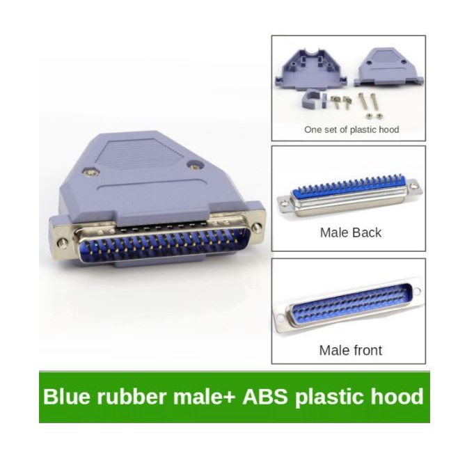 DB37 ชาย Connector 37 P พร้อมฝาครอบกรณี DB 37 Pin Parallel Serial BUS ...