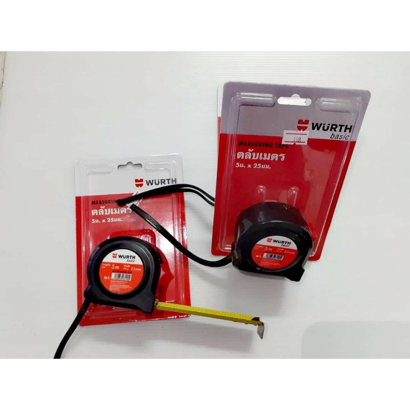 WURTH basic ตลับเมตร ตลับเมตรแบบพกพา ขนาด 5 เมตร x 25 มม. รุ่น เบสิค ...