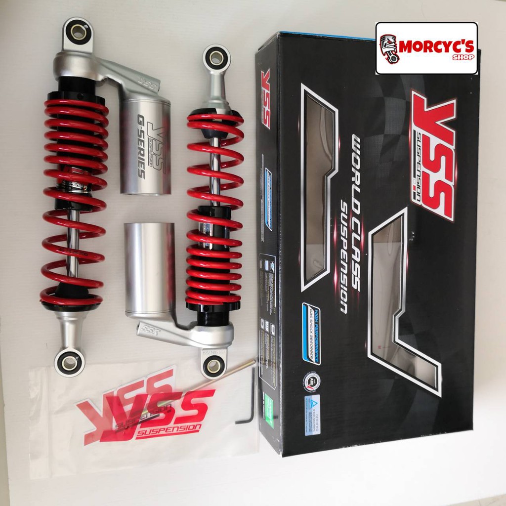 YSS G-SERIES โช๊คหลังแต่ง (แก๊สแท้) สปริงแดง WAVE เวฟ 1 คู่ (RC302-320T ...