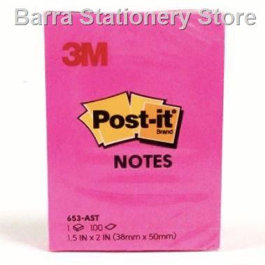 Post it note 3M No.653 ขนาดเล็ก 1.5 x 2 นิ้ว กระดาษโน้ต มีกาวในตัว โพสท์-อิท | Shopee Thailand