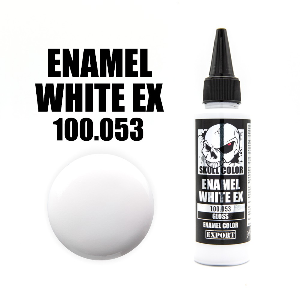 Skull Color 053 Enamel White EX สีสูตร Enamel ผสมสำเร็จสำหรับแอร์บรัช ...