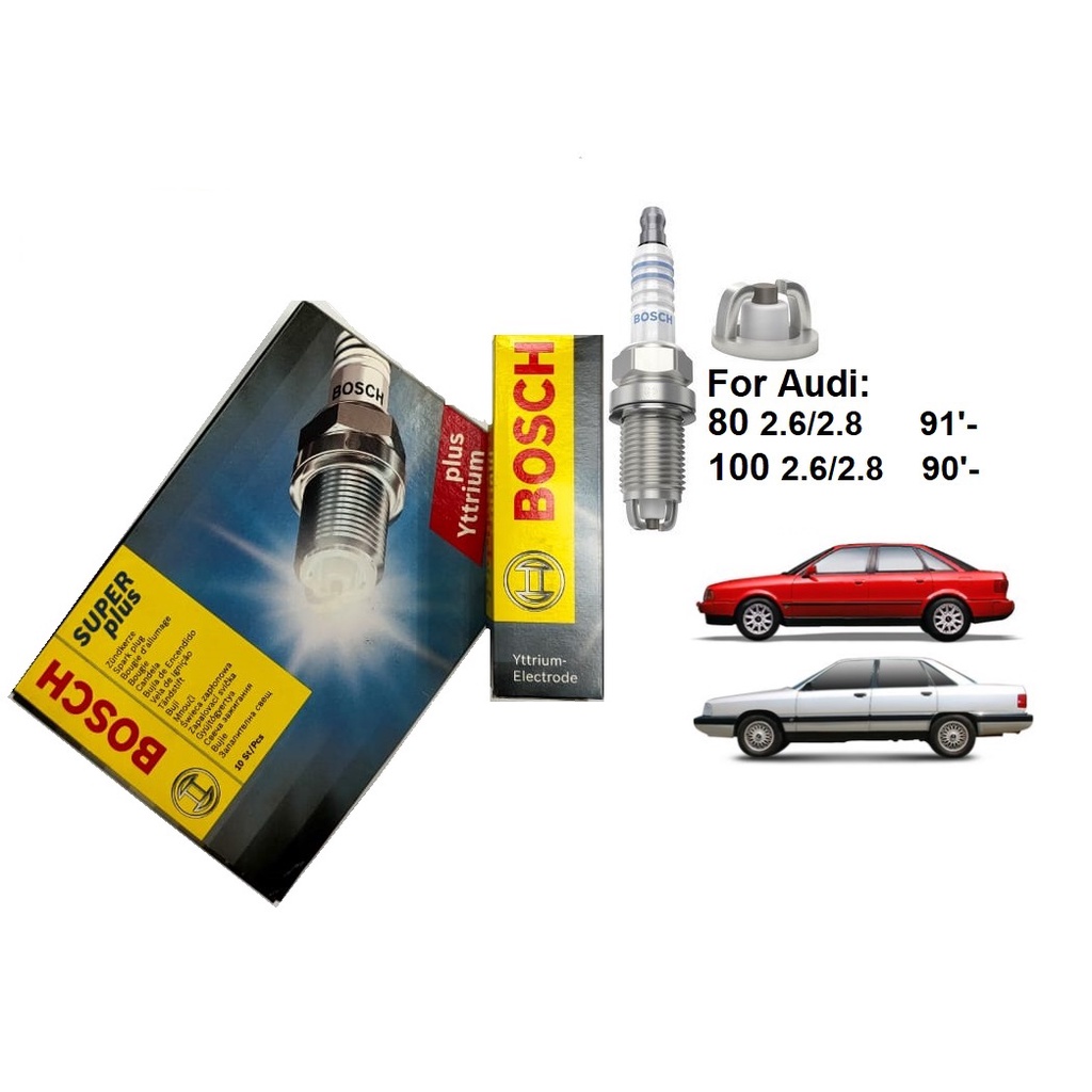 หัวเทียนนิกเกิล FR7LDC + Bosch 0242235668 Super Plus Audi 80 B4 Audi ...