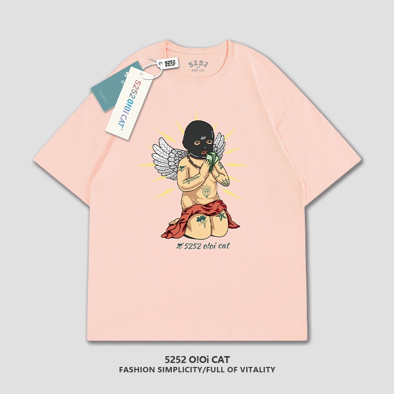 [100% Cotton] Oioi CAT co-branded SSUR เสื้อยืดคอกลม แขนสั้น ทรงหลวม ...