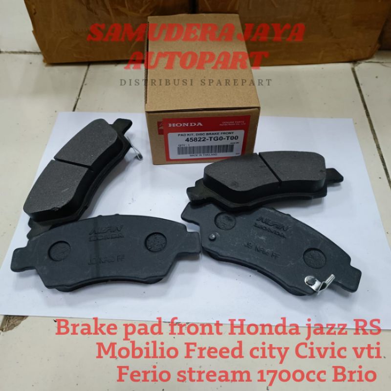 ผ้าเบรคเบรคหน้าผ้าใบซับ Mobilio Freed jazz s RS GE8 GK5 city ivtec 2008 2009 2010 2011 2012 2013 ...