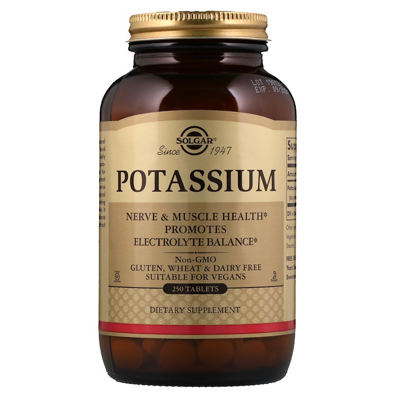 Solgar, Potassium, 250 Tablets โพแทสเซียม | Shopee Thailand