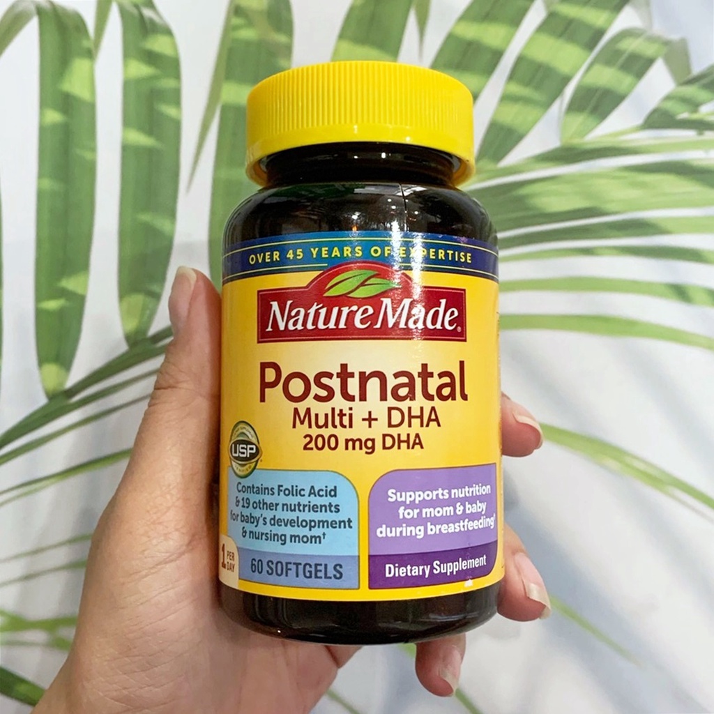 Postnatal Multi + DHA 200 mg 60 Softgels (Nature Made®) วิตามิน & แร่ ...
