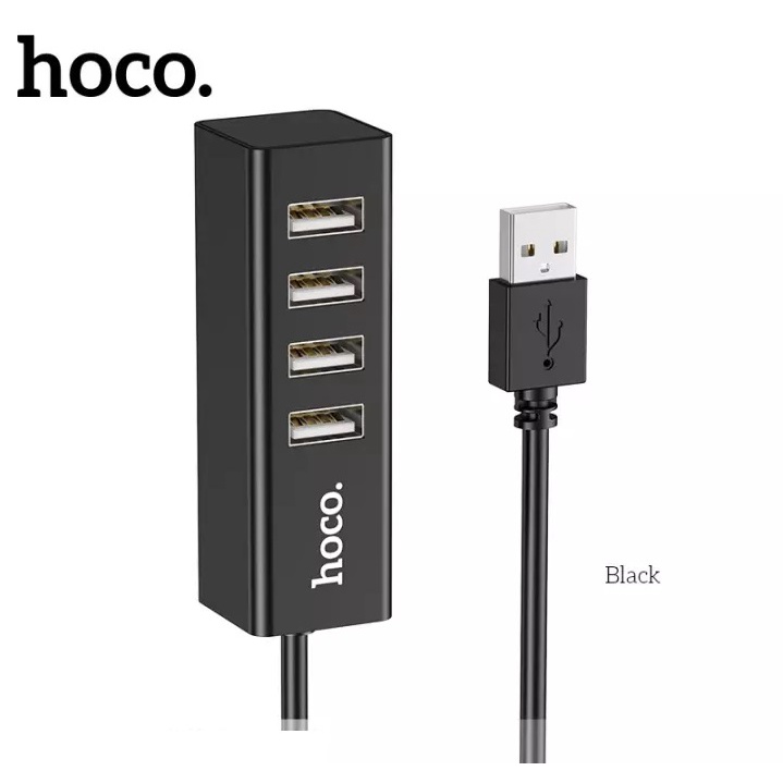 สายต่อคอม อะแดปเตอร์USB HUB 4 ports Hoco HB1 มีช่องเสียบยูเอสบี 4 ช่อง ...