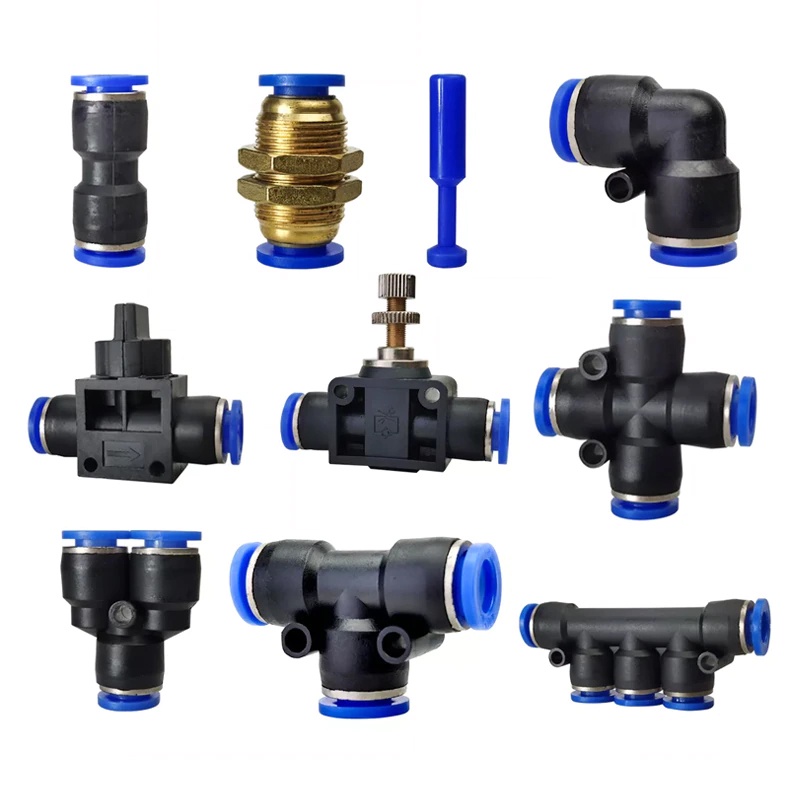 500PCS Plastic Hose Quick Couplings 4 to 12mm Pneumatic Air Fitting PY ...