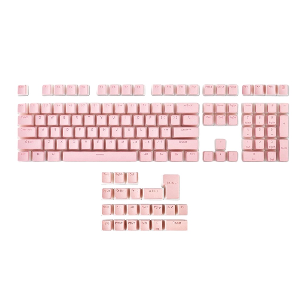 108-key White Dot Keycaps PBT Dye Sublimation Personality Keyboard ...