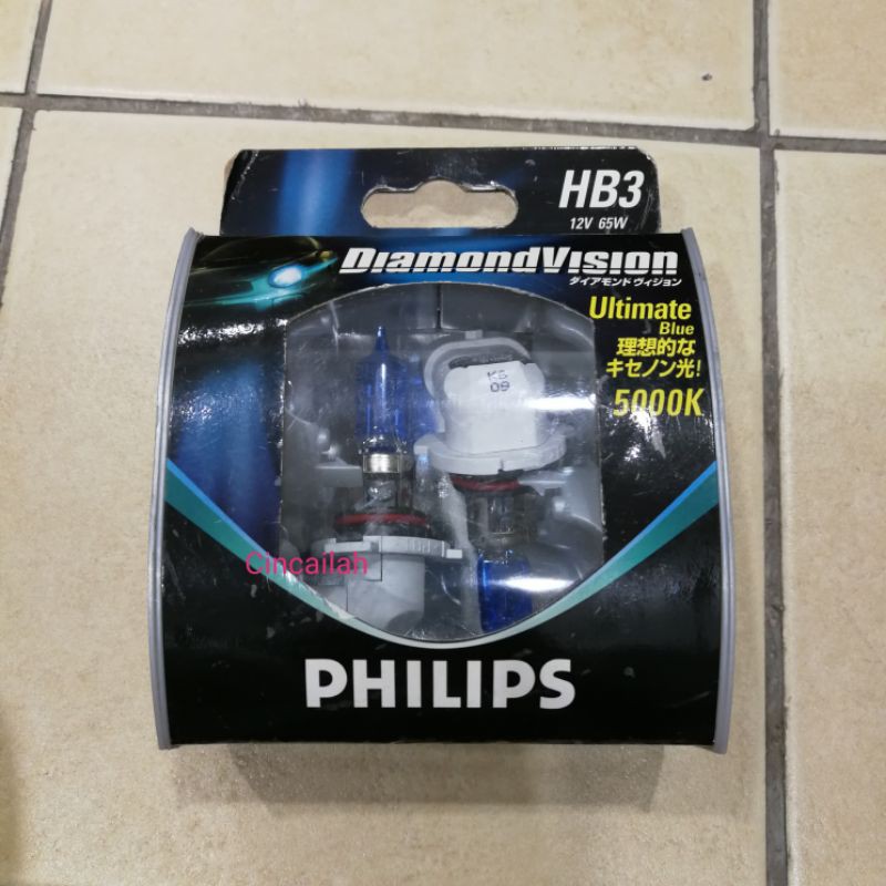[Lelong] Philips HB3 9006 DiamondVision 5000K Ultimate หลอดไฟสีขาว 12V ...