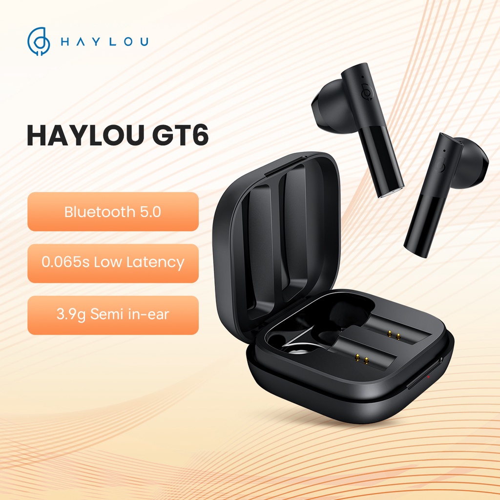HAYLOU GT6 หูฟังบลูทูธไร้สาย หูฟังบลูทูธ เซมิอินเอียร์ คุณภาพเสียงสด ...