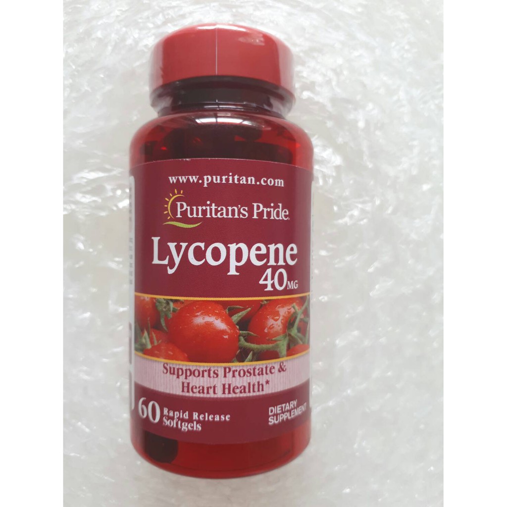 Puritan Lycopene 40 mg 60 softgels สารสกัดจากมะเขือเทศ ไลโคปีน | Shopee ...