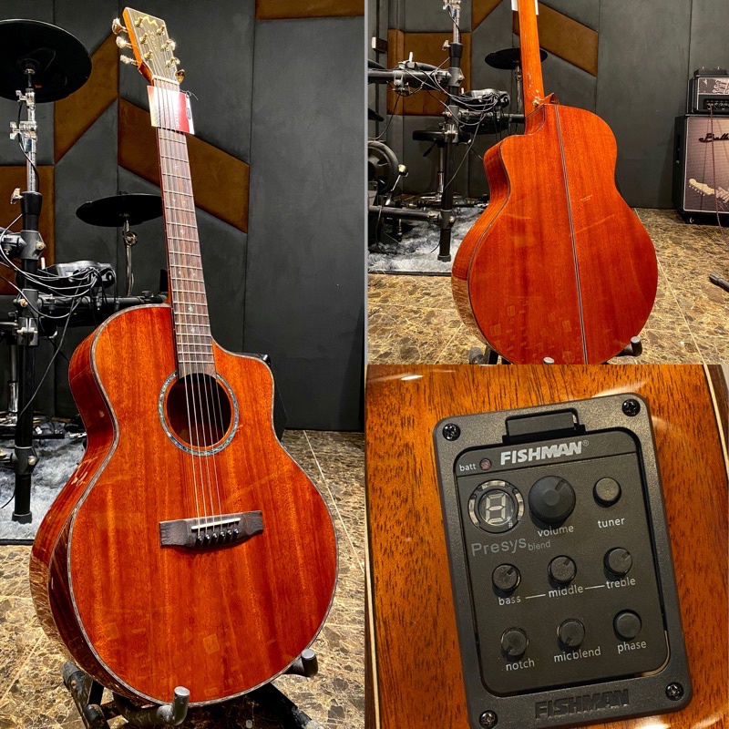 กีต้าร์โปร่ง Most M-03 all solid ไม้แท้ทั้งตัว ขนาด41นิ้ว มีอาร์มเรส ...