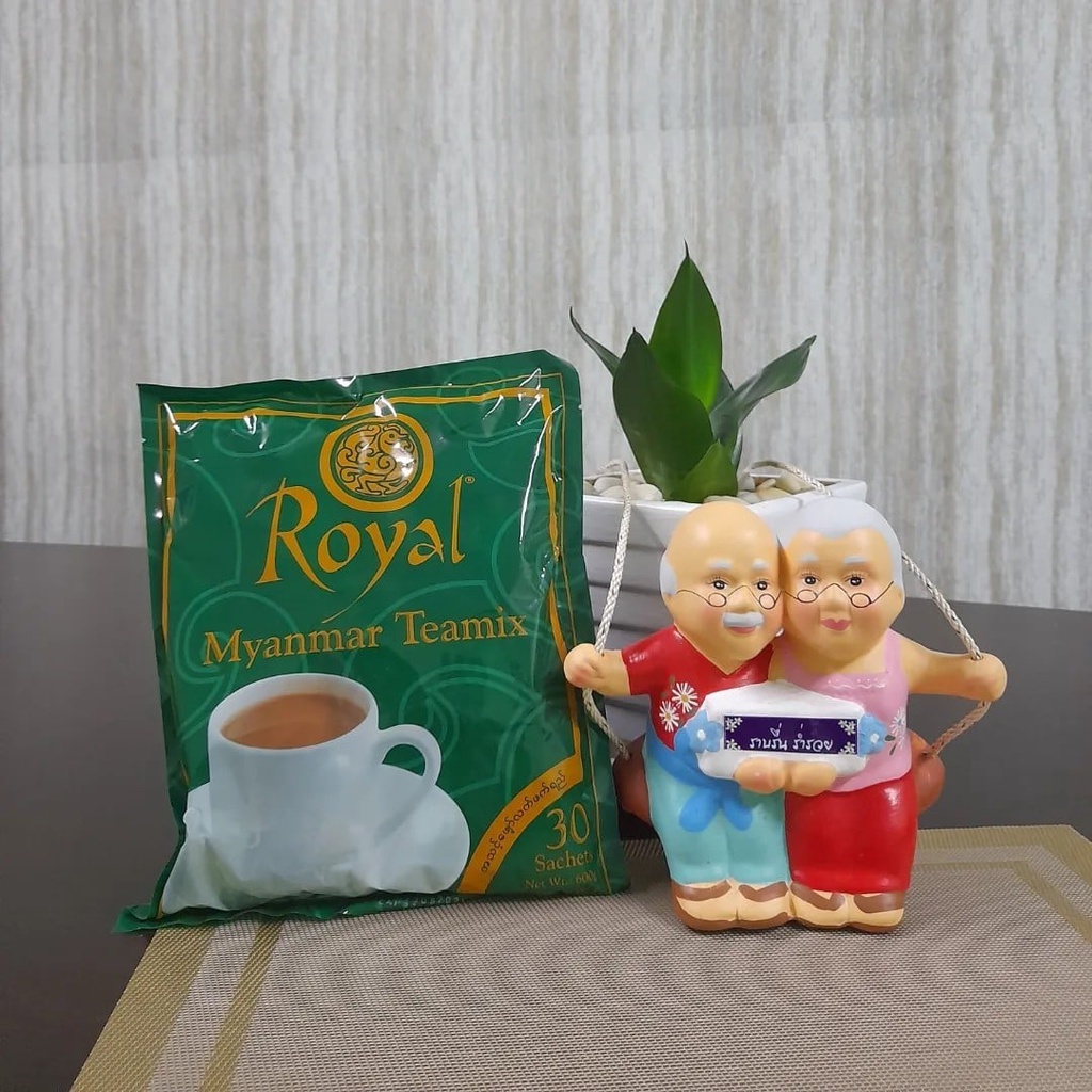 Royal tea mix ชาชงพม่า 3in1 รสชาติเข้มข้น หอมกลิ่นชาแท้ (1แพ็ค 30 ซอง ...