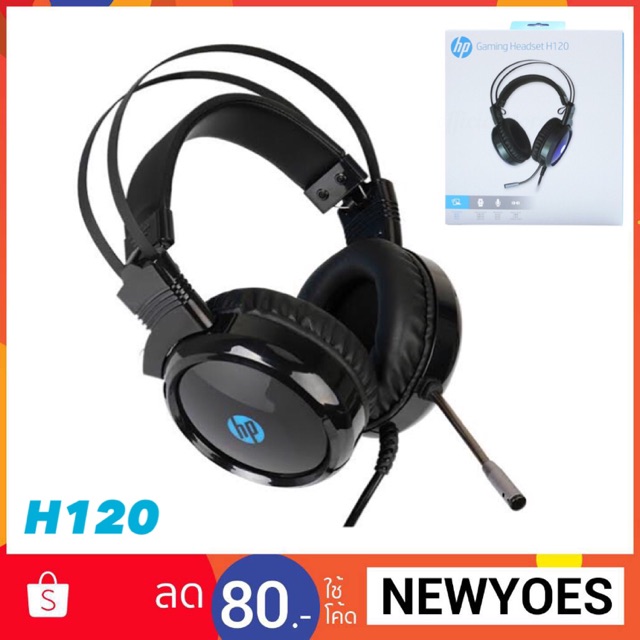 หูฟัง HP H120 LED Gaming Headset USB Wired Stereo Noise Cancelling ...