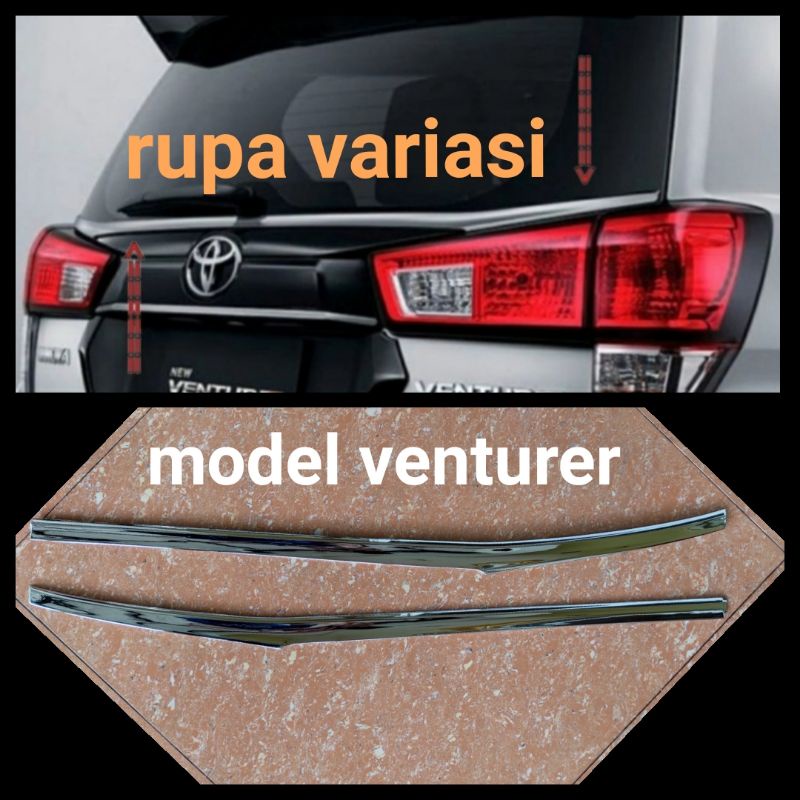 รายการตัดแต่งกระจกประตูหลัง TOYOTA INNOVA LUGGAGE Inova reborn 2016 ถึง ...