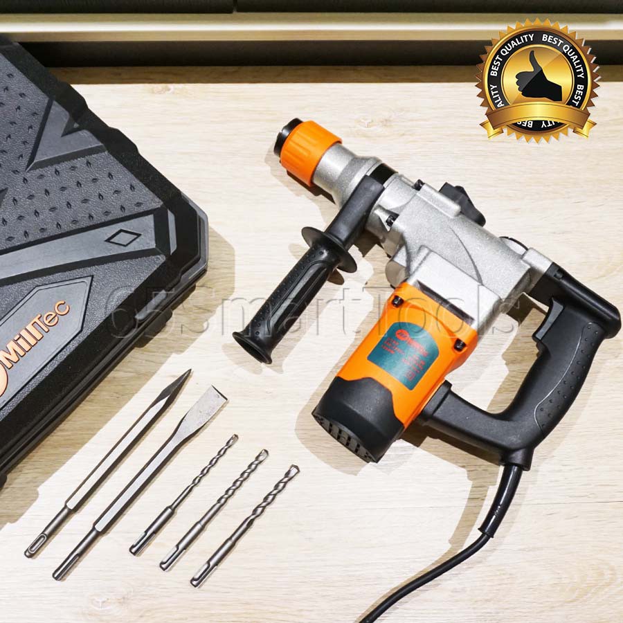 MillTec สว่านโรตารี่ 2 ระบบ 1,200 วัตต์ พร้อมดอกเจาะ 5 ดอกในชุด | Shopee Thailand