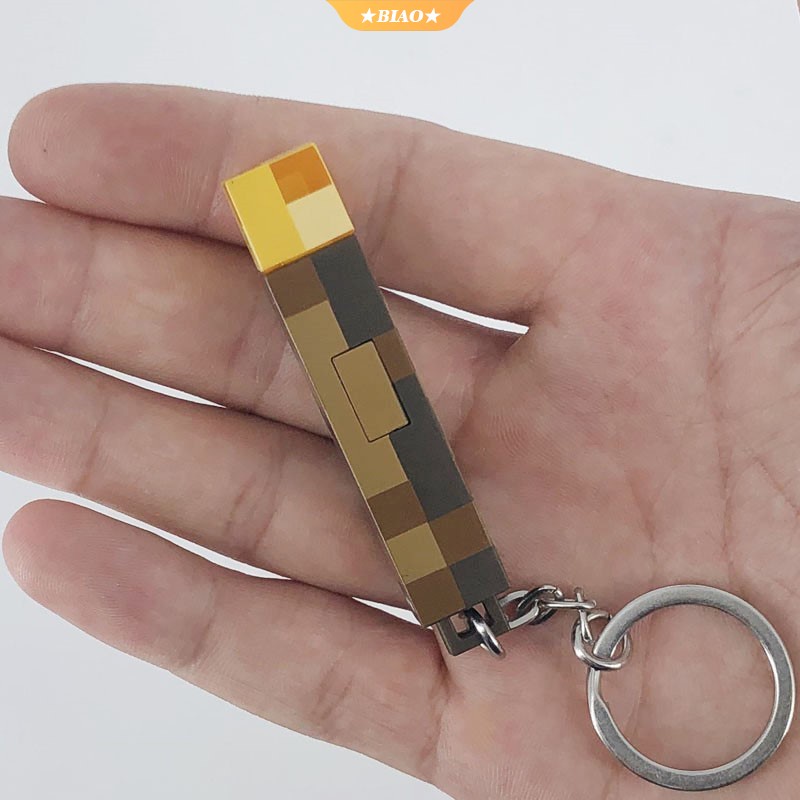 พวงกุญแจ จี้รูป Minecraft Torch Glowing เหมาะกับของขวัญวันเกิด ของเล่น ...