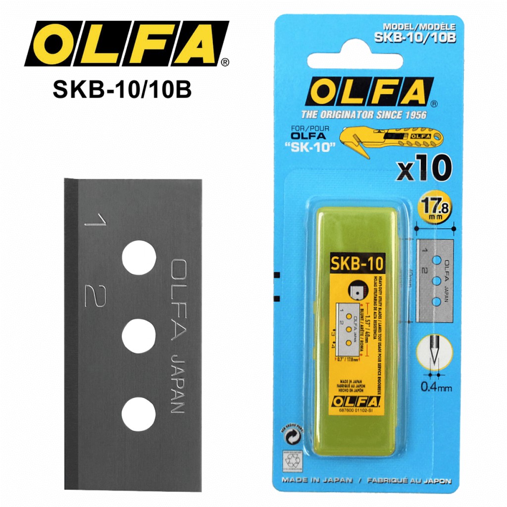 ใบมีดคัตเตอร์ OLFA SKB-10/10B สำหรับมีดคัตเตอร์รุ่น SK-10 บรรจุ10ใบ/1แผง | Shopee Thailand