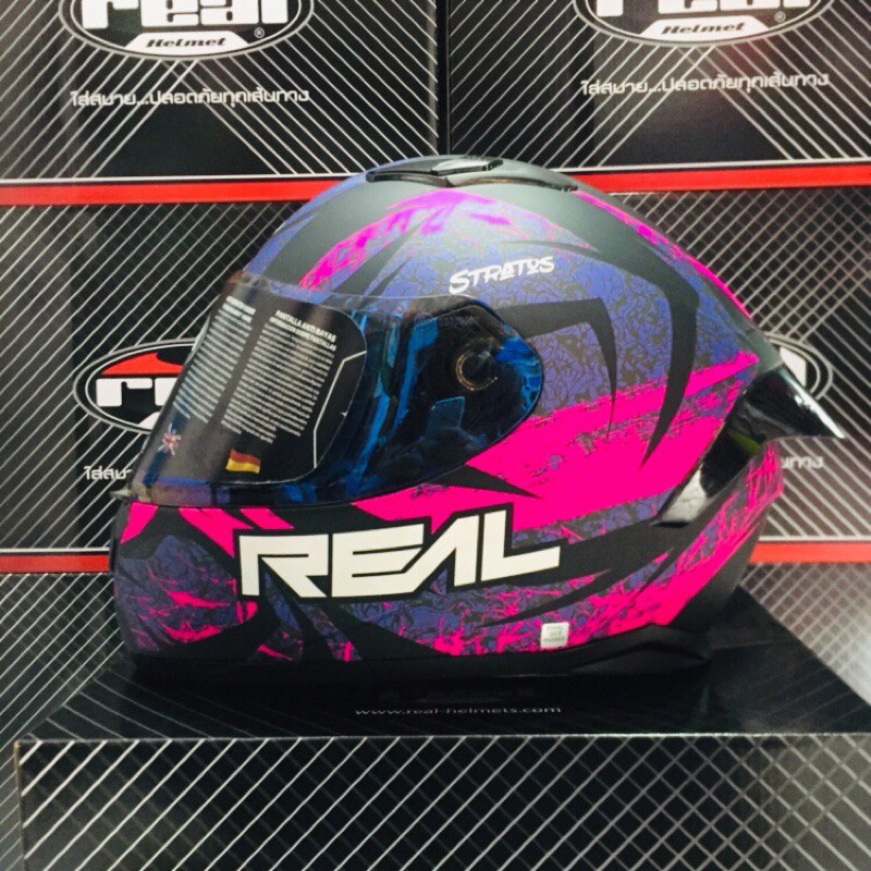 หมวกกันน็อค Real Raptor รุ่น Stratos ทรงสปอร์ต | Shopee Thailand