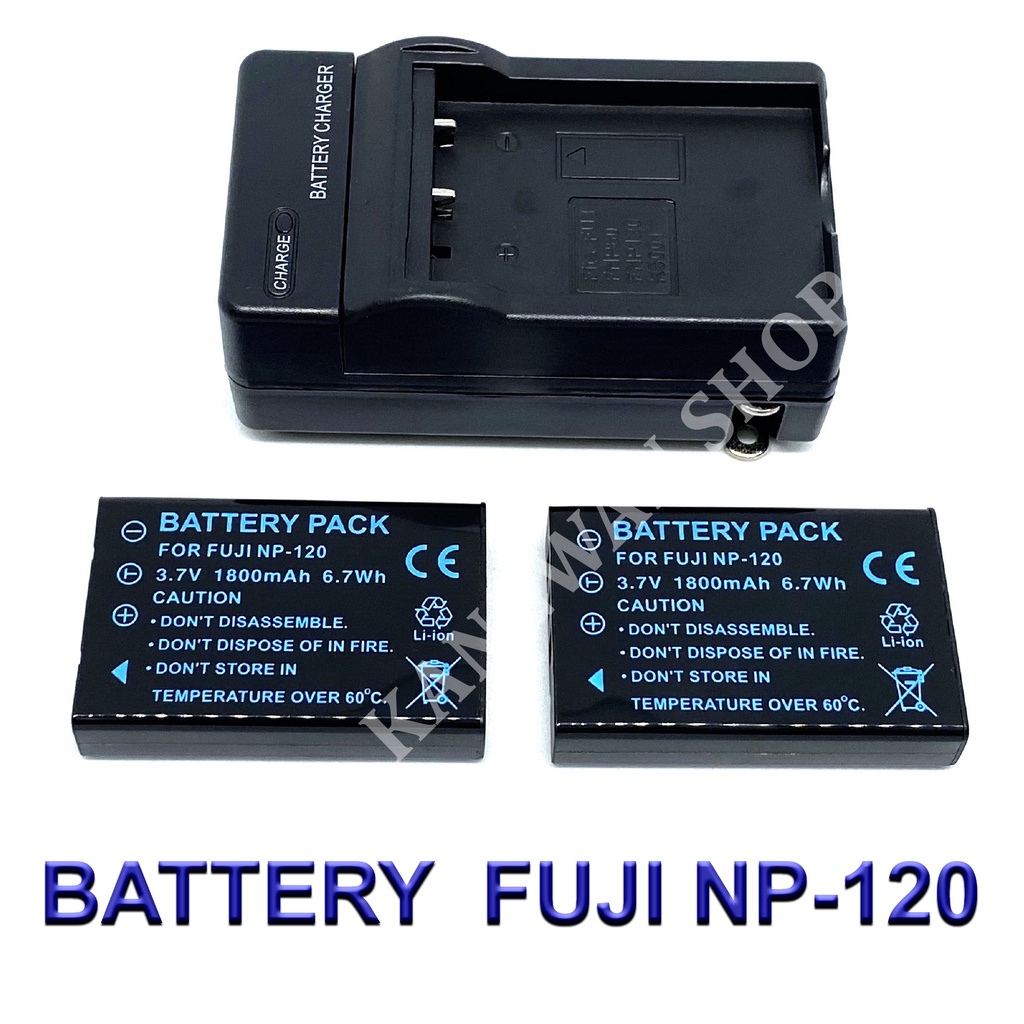 FNP120 / NP120 / FNP-120 / NP-120 Battery and Charger For Fujifilm ...