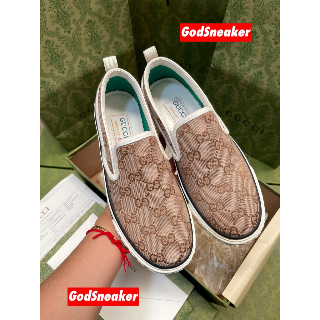 [ พร้อมส่ง ] Gu*ci Slip On Sneaker GG Original Size 36 - 45 [ ORI ...