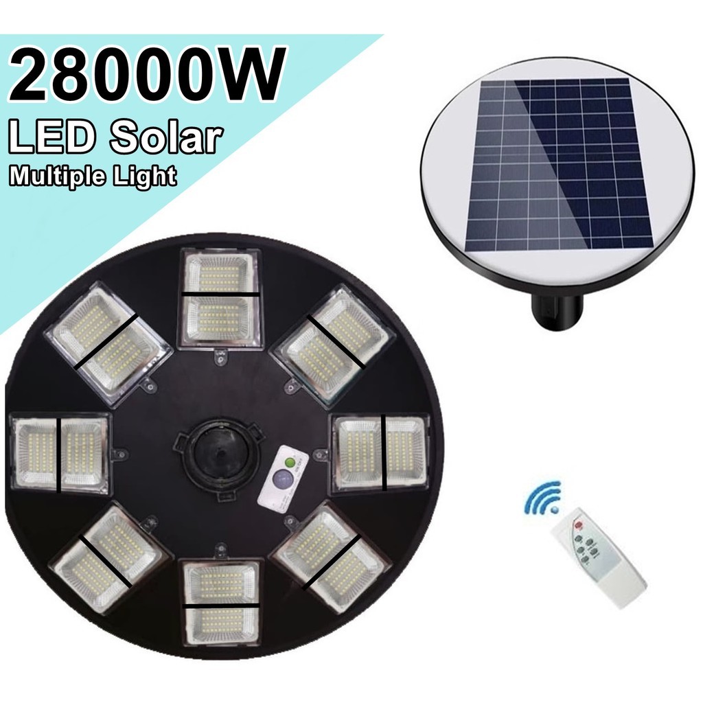 โคมไฟถนน UFO MP 16ช่อง LED 23000W - 28000W Square Light โซล่าเซล Street Light สปอร์ตไลท์ Solar ...