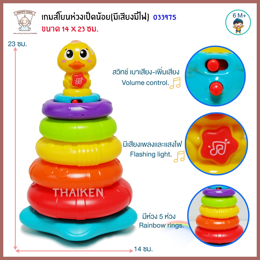 Thaiken เกมส์โยนห่วงเป็ดน้อย มีเสียงมีไฟ 033975 | Shopee Thailand